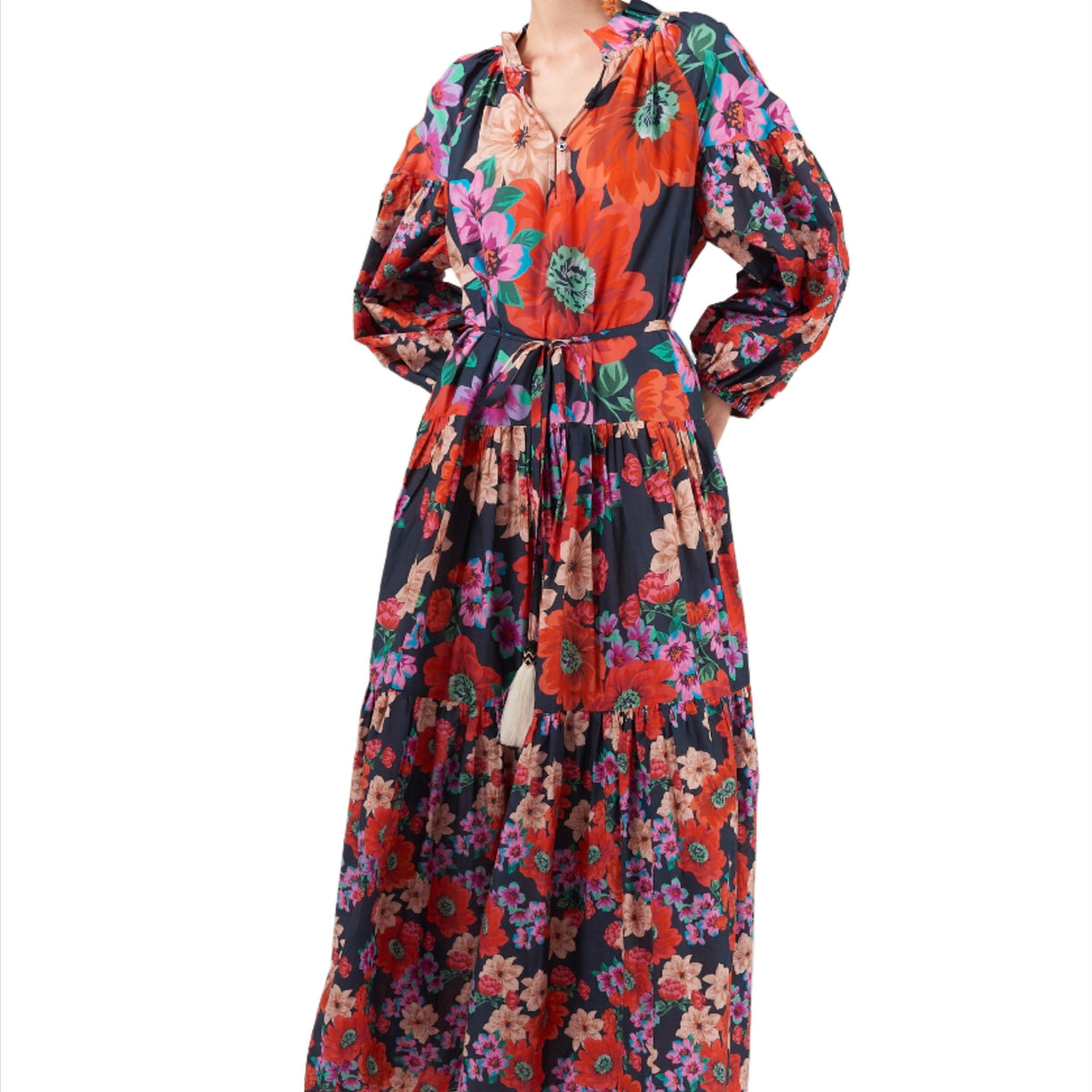 Megan Park Poppy Tiered Lawn Dress – Via Coquina